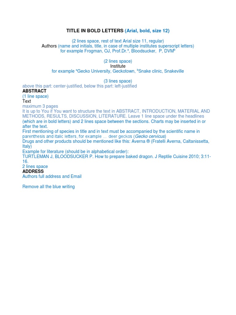 Abstract Guidelines | PDF | Text | Encodings