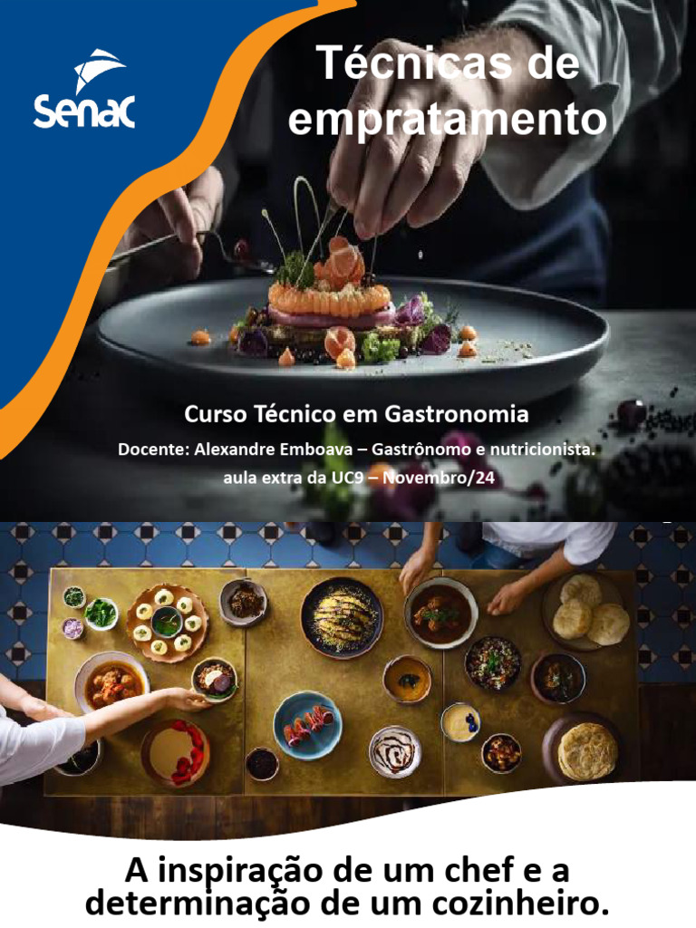 Técnicas de Empratamento | PDF | Experiência | Gastronomia