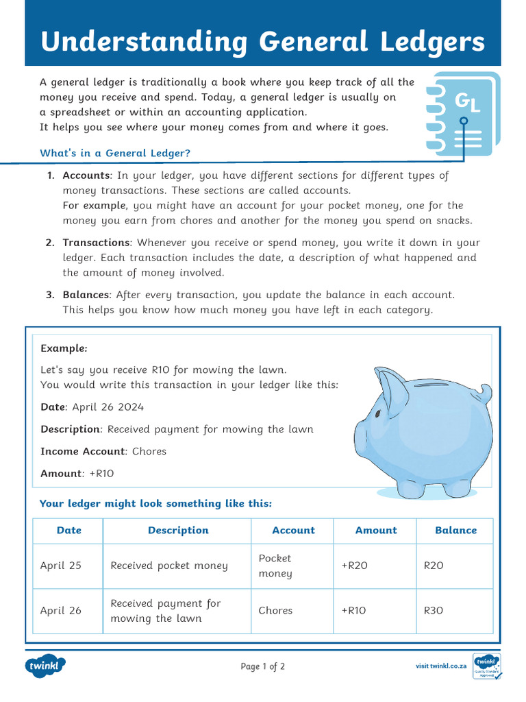 Za Ems 1714127515 Understanding General Ledgers For Grade 9 | PDF ...