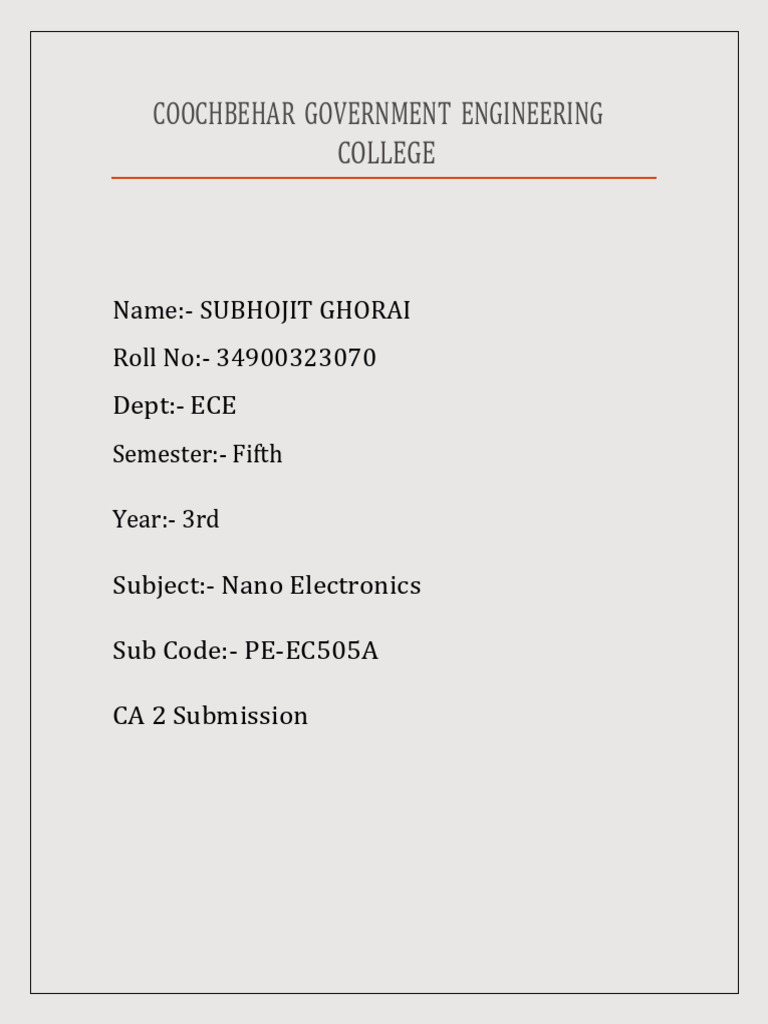 Subhojit Ghorai | PDF | Mosfet | Transistor