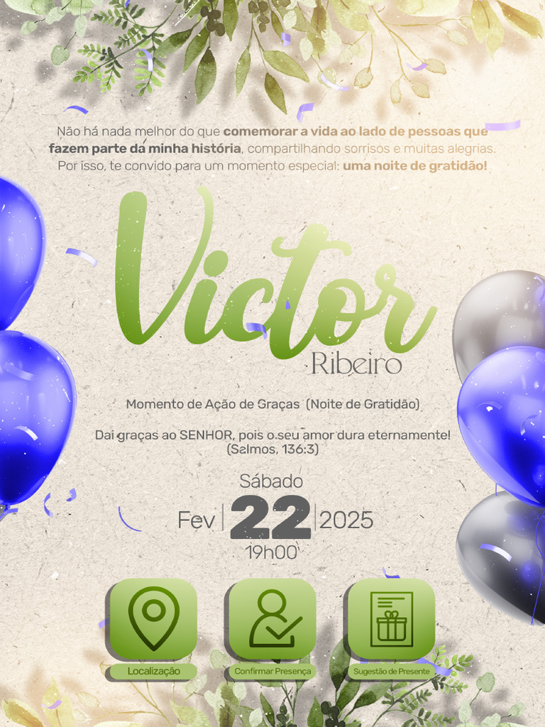 Convite Victor | PDF