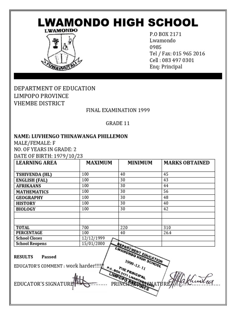 Luvhengo Thinawanga Phillemon_105324 | PDF