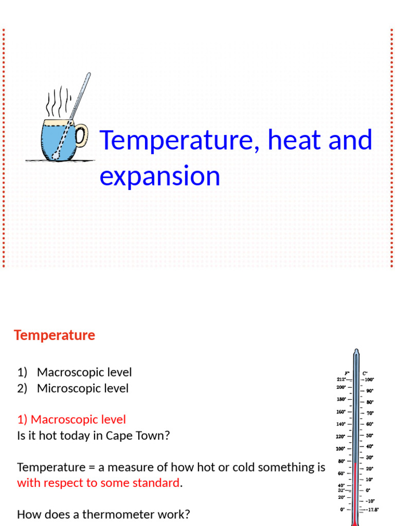 Phy116-Heat and Temperature | PDF | Temperature | Thermal Expansion