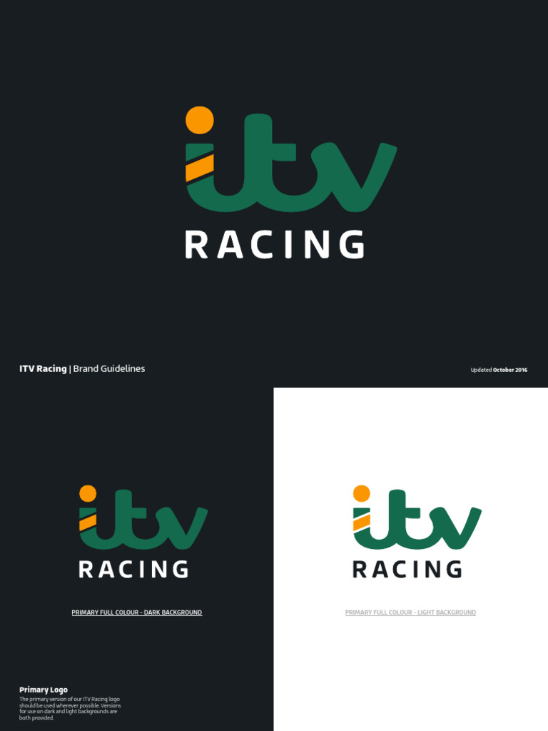 ITV Racing Guidelines | PDF | Rgb Color Model | Graphic Design