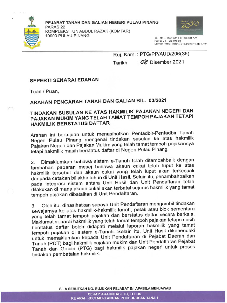 PTG Penang Circular 3_2021 | PDF