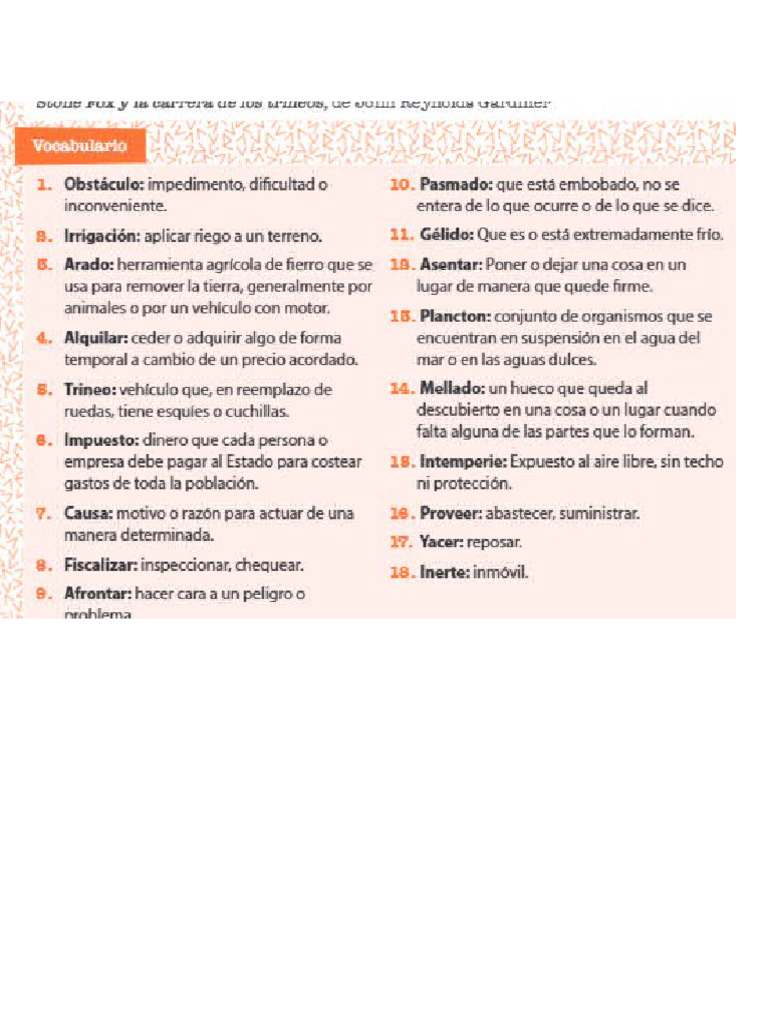 Vocabulario 1 | PDF