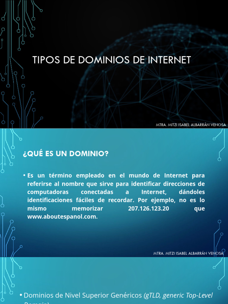 Tipos de Dominios de Internet | PDF | Nombre de dominio | Internet