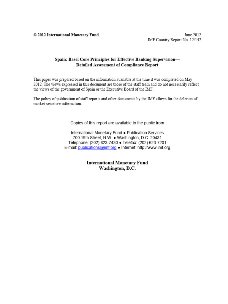 Basel Core Principles For Effective Banking Supervision | PDF | Banks ...