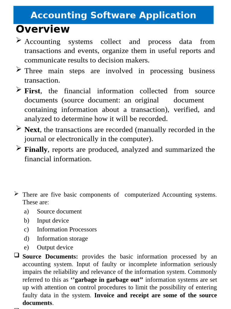 PPT Chapter 1 Acc.Software | PDF | Databases | Accounting