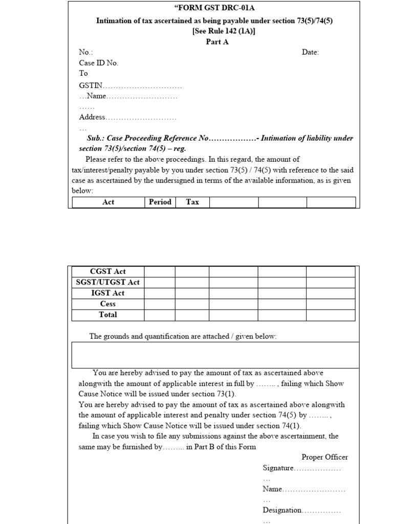 Form DRC 01a 09 Oct 2019 | PDF | Taxes | Government