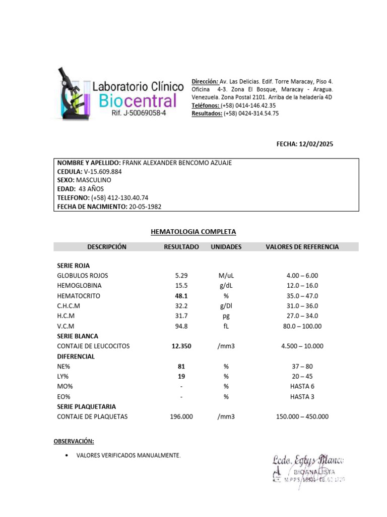 Resultados Frank Alexander Bencomo Azuaje | PDF | Vertebrados | Anatomía