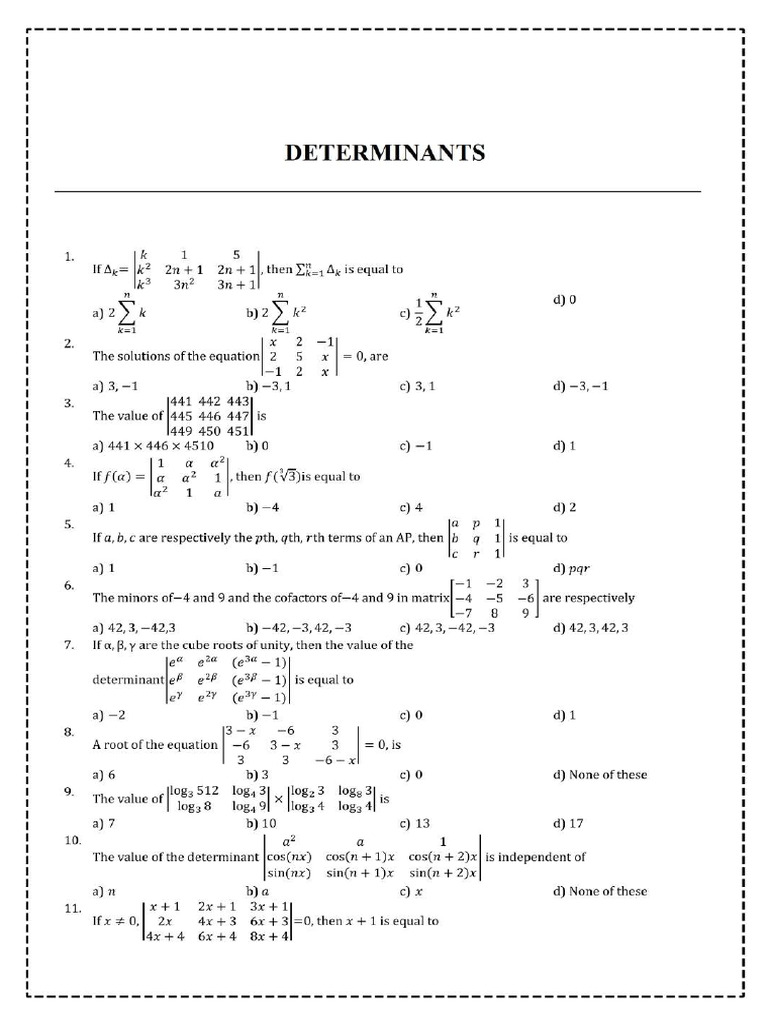 Determinants | PDF