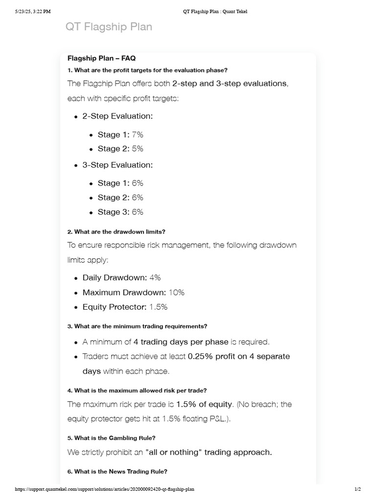 QT Flagship Plan - Quant Tekel | PDF | Private Sector | Business