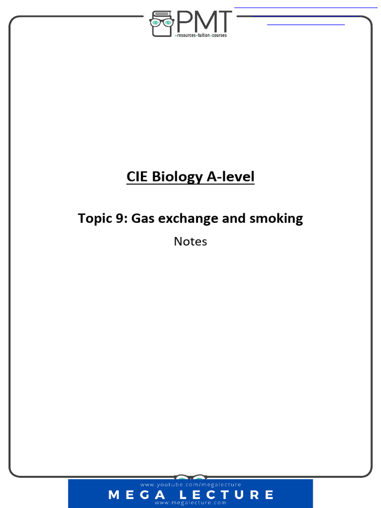 Gas Exchange and Smoking in Biology | PDF | Lung | Respiratory Tract