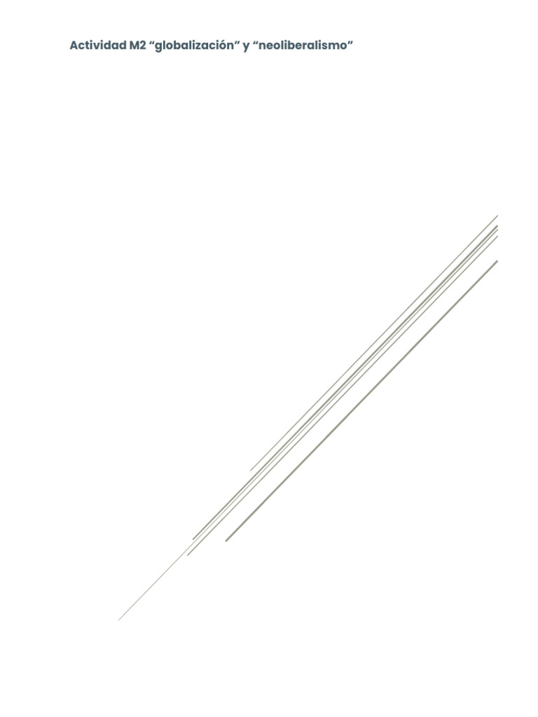 Actividad M2 | PDF | Globalización | Neoliberalismo