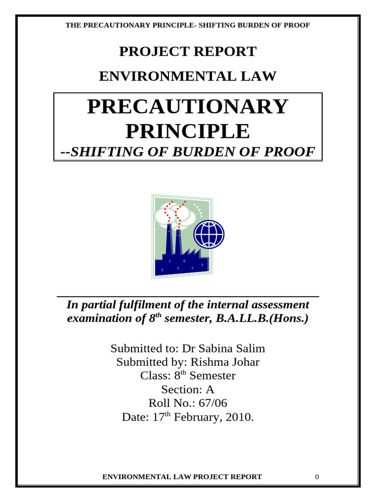 Precautionary principle in environmental law | PDF | Environmental Law ...