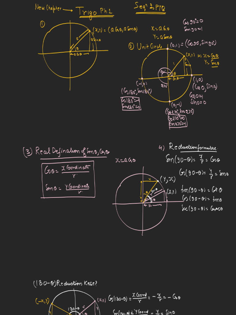 Trigonometry Phase-1 L-01 (Class Notes) | PDF