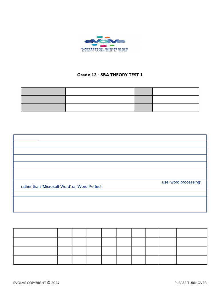 Gr12 CAT TheoryTest 2024 - AnswerBook | PDF | Question | Linguistic ...