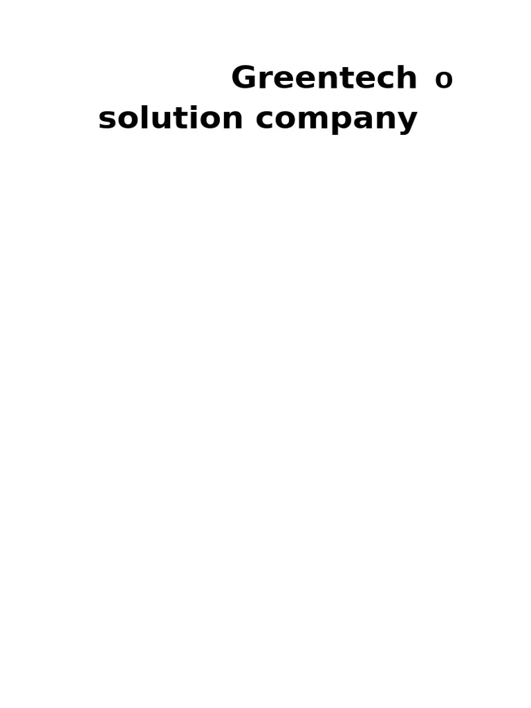 Greentech Solution Company | PDF