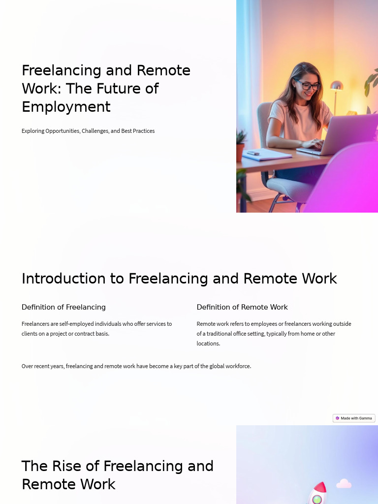 Freelancing and Remote Work | PDF | Freelancer | Economies