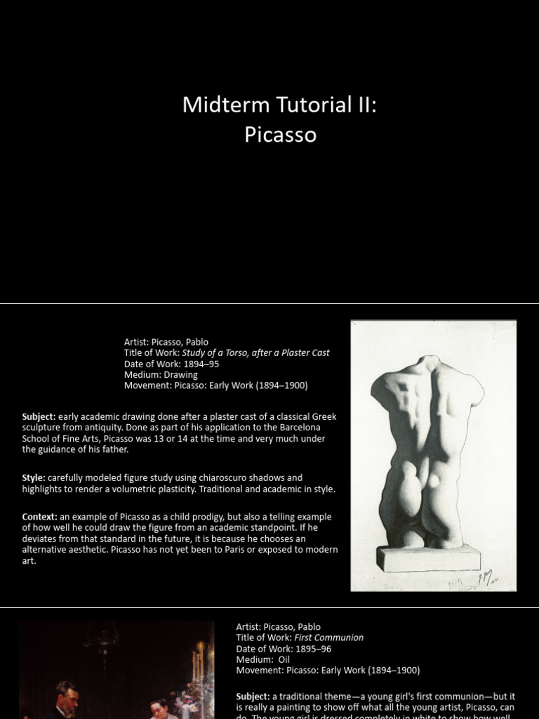 AH+538+Midterm+Tutorial+II Picasso | PDF | Cubism | Pablo Picasso