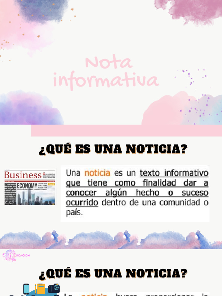 La Noticia y Notas Informativa | PDF