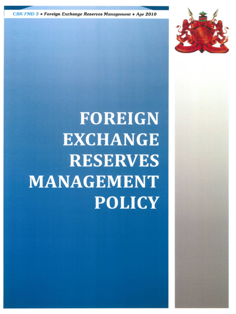Foreign Exchange Reserves Management Policy - CBK | PDF
