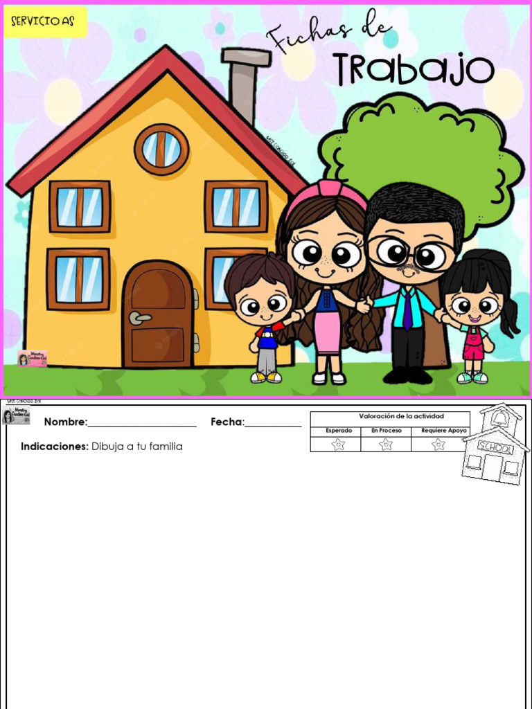 Fichas de Trabajo y Anexos Mi Familia | PDF