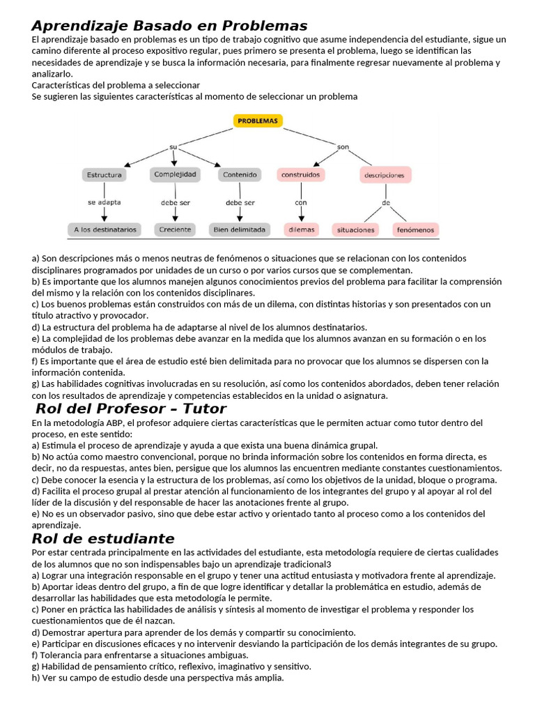 Aprendizaje Basado en Problemas | PDF | Aprendizaje | Neurociencia