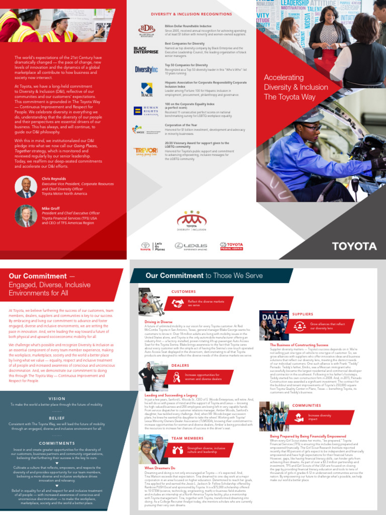 Toyota's Commitment to Diversity & Inclusion | PDF | Toyota