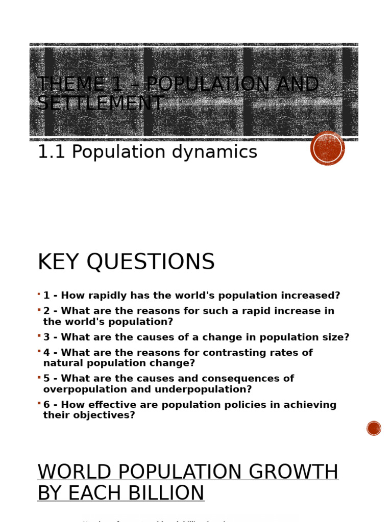 Global Population Dynamics Explained | PDF | World Population ...