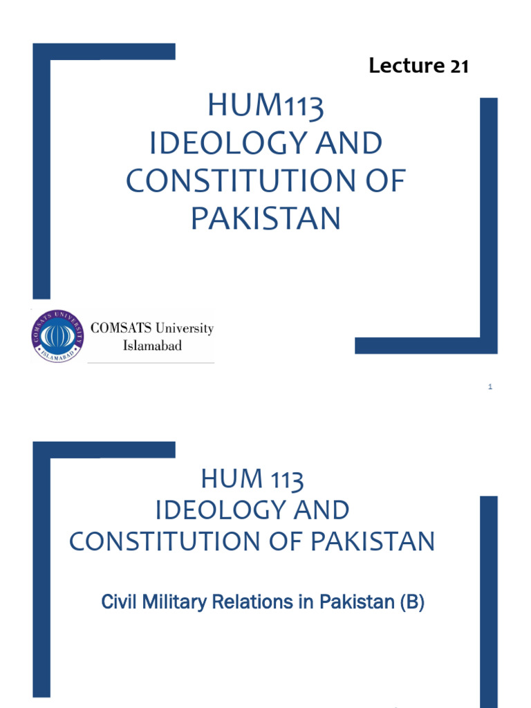 HUM113 Slides Lecture21 | PDF | Pakistan | Government Of Pakistan