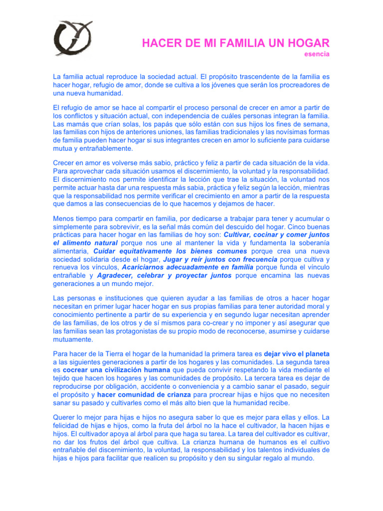 Cómo Hacer de Tu Familia un Hogar | PDF | Amor