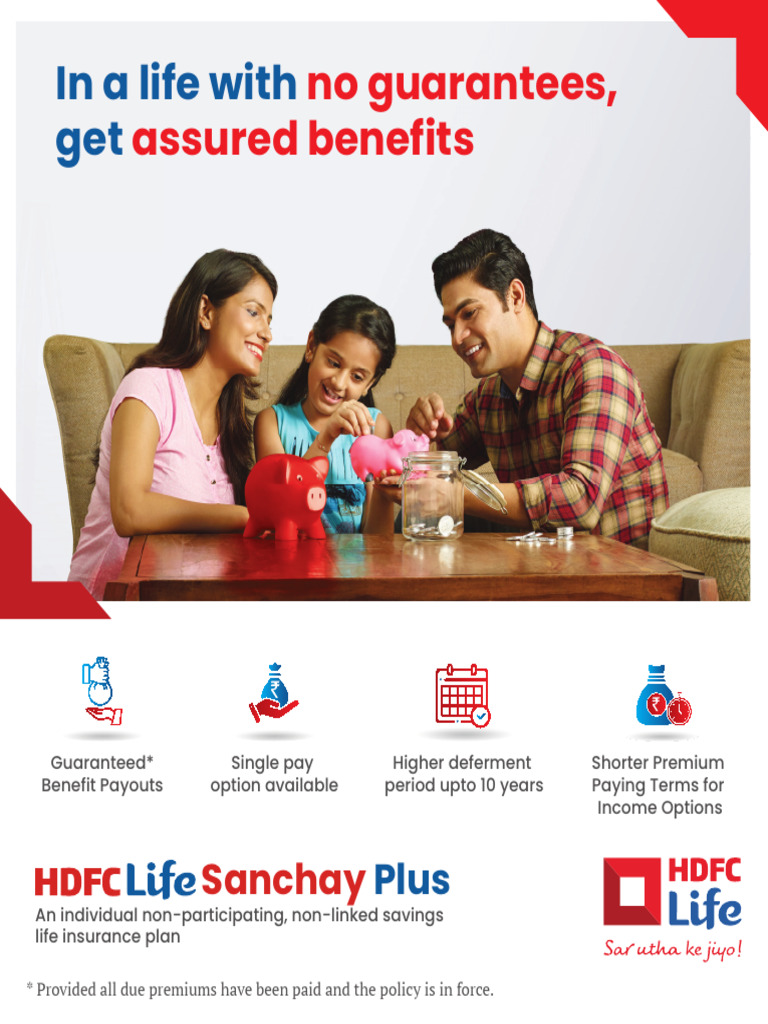 Sanchay Plus - v09 Brochure | PDF | Insurance | Present Value