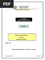 Agricultural Sciences Grade 12 NSC P1 MEMO Nov 2024 Eng | PDF