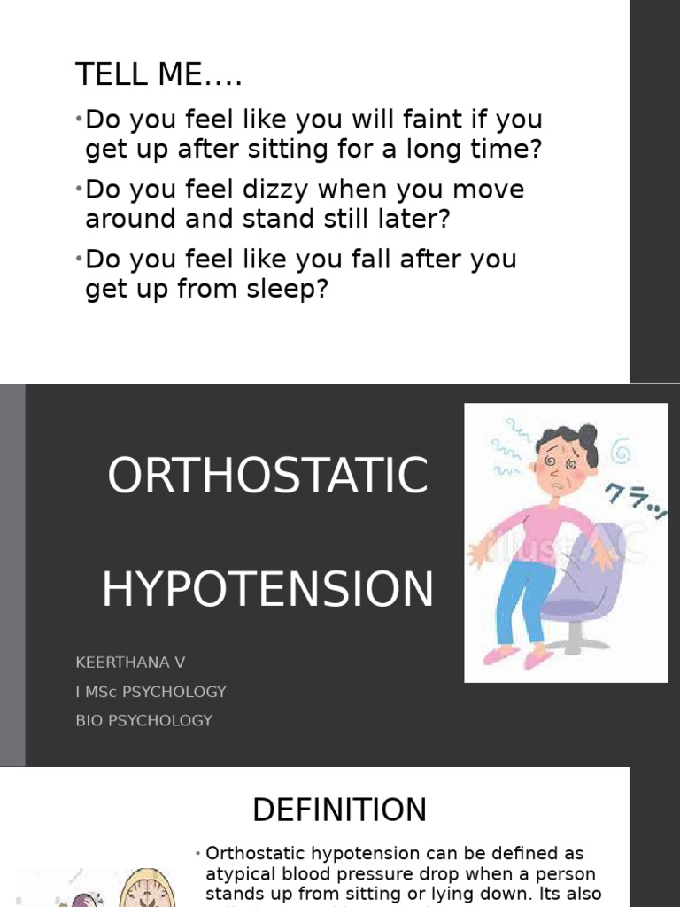 Understanding Orthostatic Hypotension | PDF | Blood Pressure | Medical ...