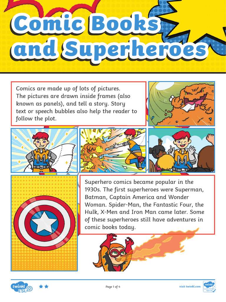 Superhero Comics for English Learners | PDF | Superman | English As A ...