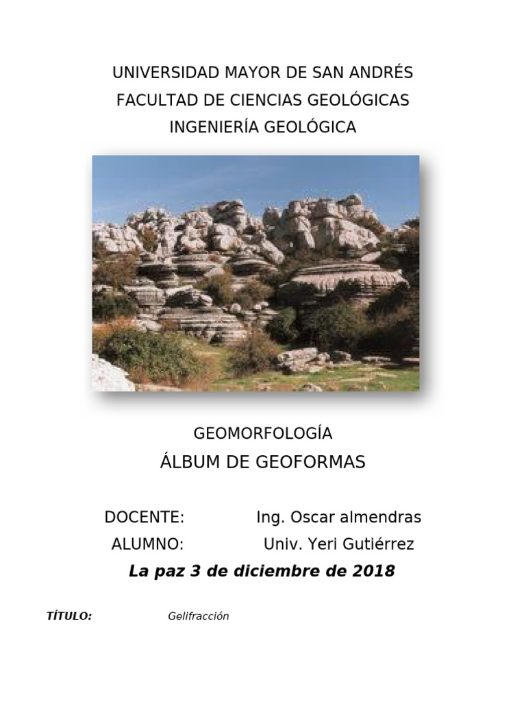 Gelifracción en Geología | PDF | glaciar | Valle