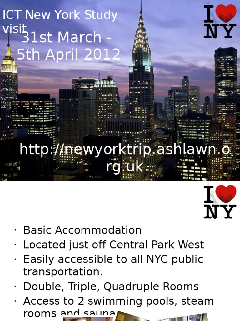 31st March - 5th April 2012: ICT New York Study Visit | PDF | Baggage ...