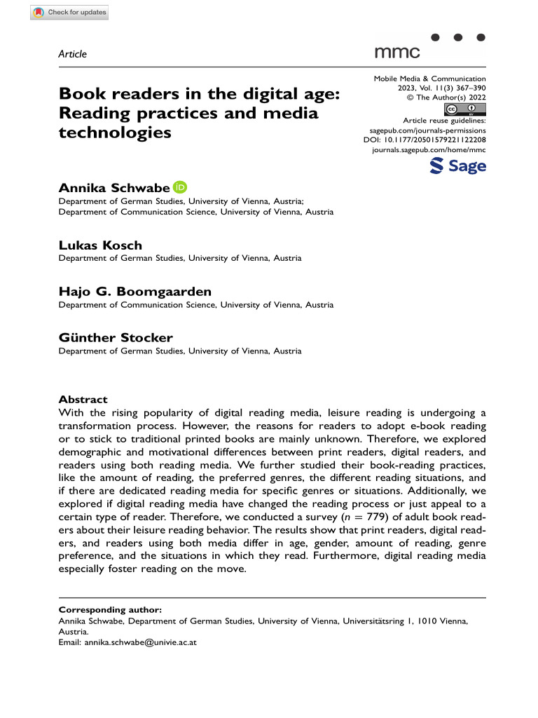 +digital Vs Printed, Literacy Preferences | PDF | Dependent And ...