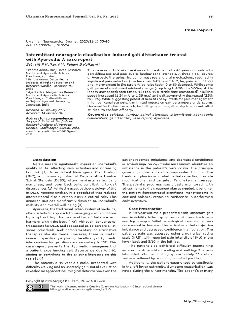 Intermittent Neurogenic Claudication-Induced Gait | PDF | Back Pain ...
