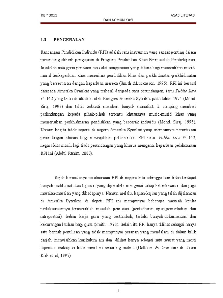 RPI Kumpulan Lin | PDF