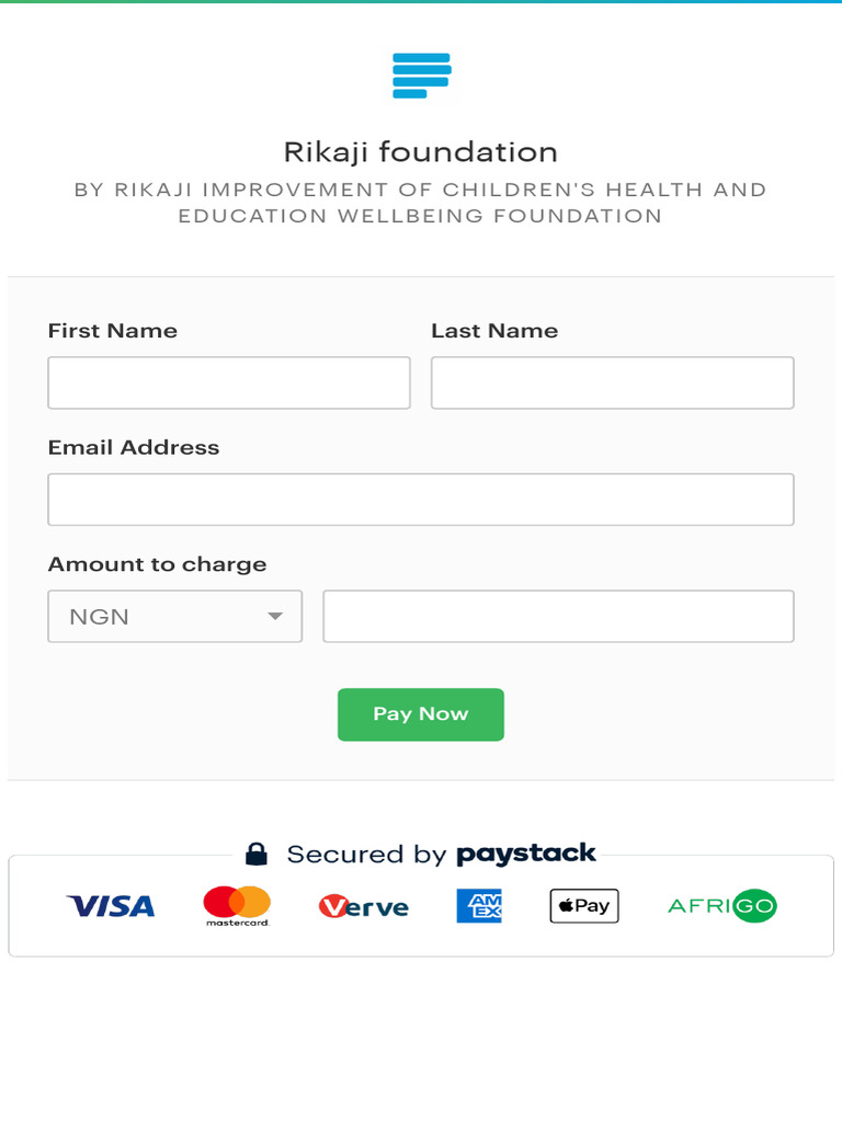 Pay For Rikaji Foundation - Paystack | PDF
