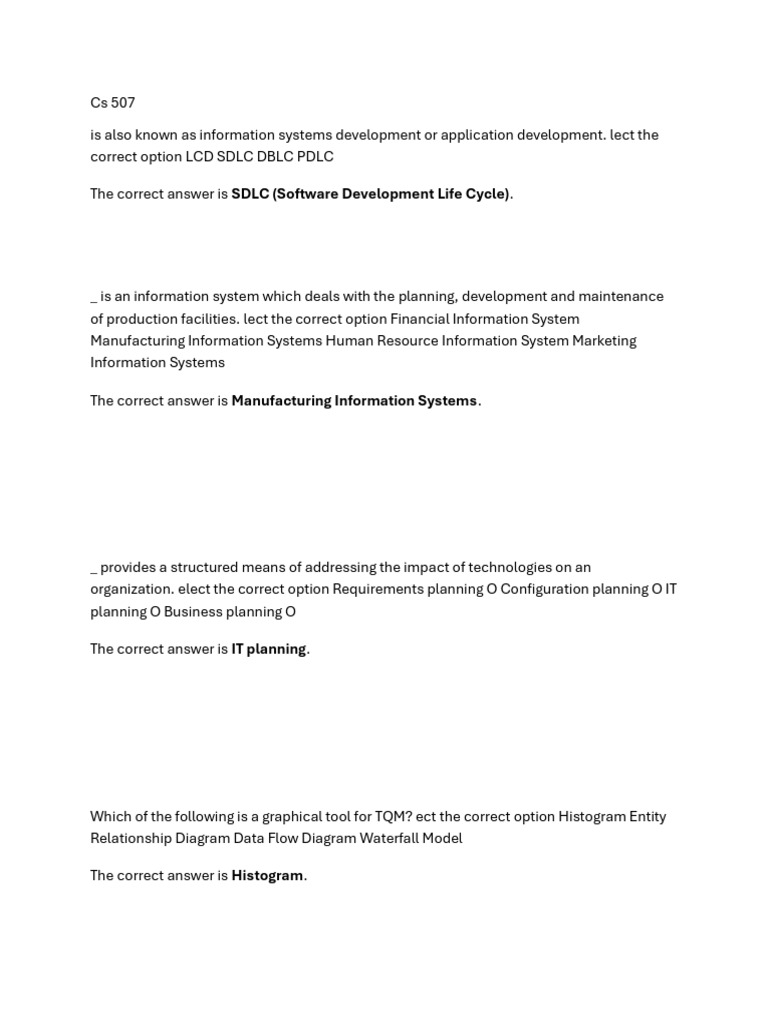 Key Concepts in Information Systems Development | PDF | Computer Aided ...