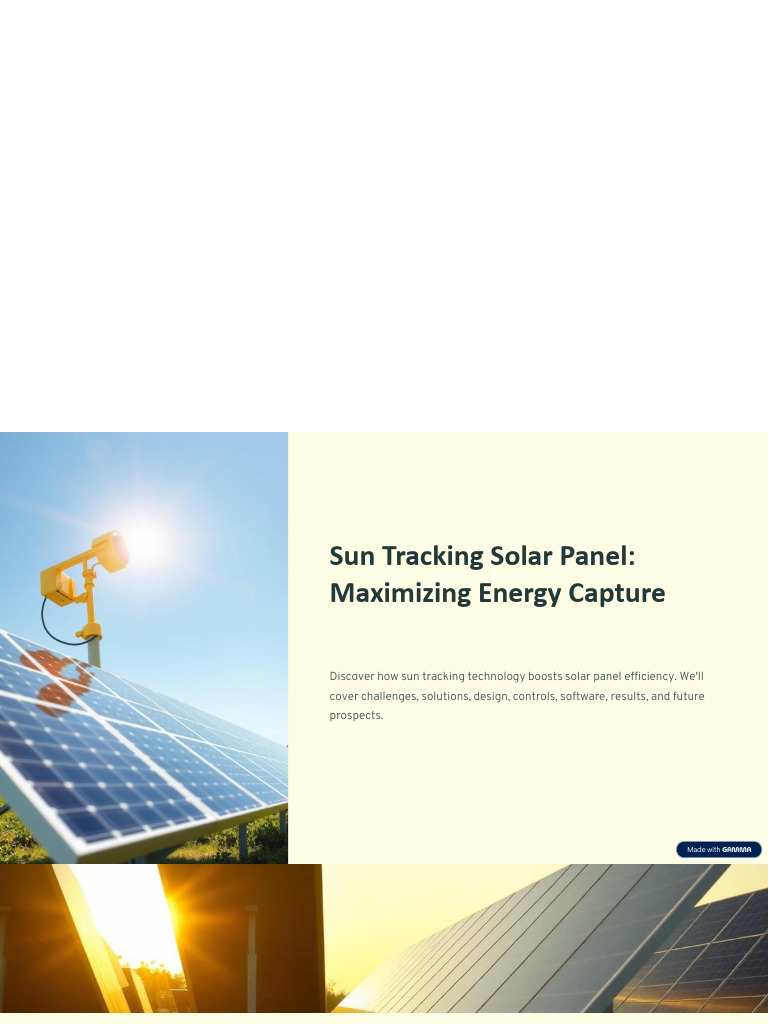 Sun Tracking Solar Panel Maximizing Energy Capture | PDF