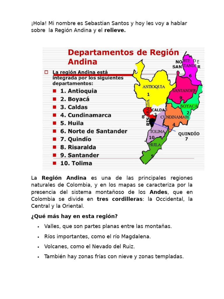Exposicion Relieve Region Andina | PDF