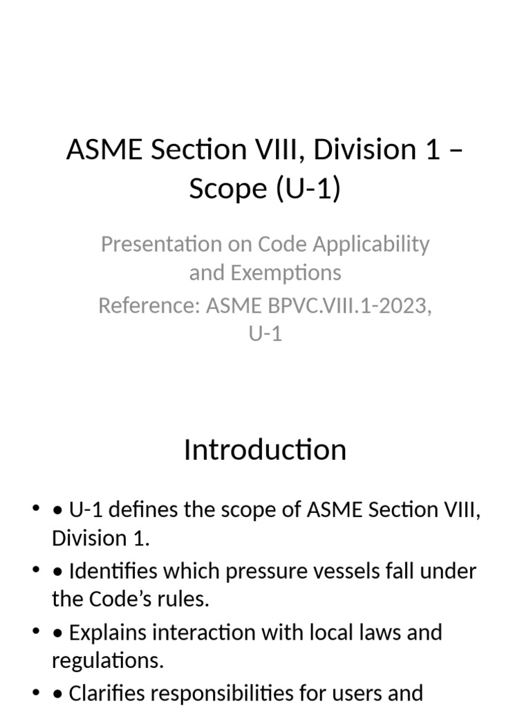 U-1 ASME Scope Presentation | PDF