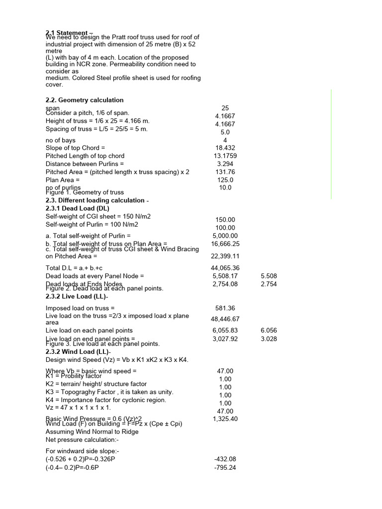 Truss Design 18m PDF Free | PDF | Truss | Structural Engineering