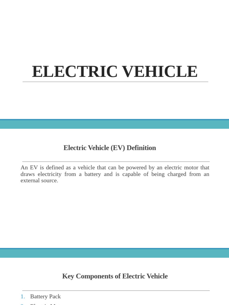 Electric Vehicle | PDF