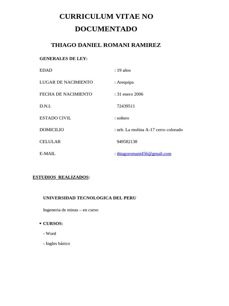 Curriculum Thiago | PDF